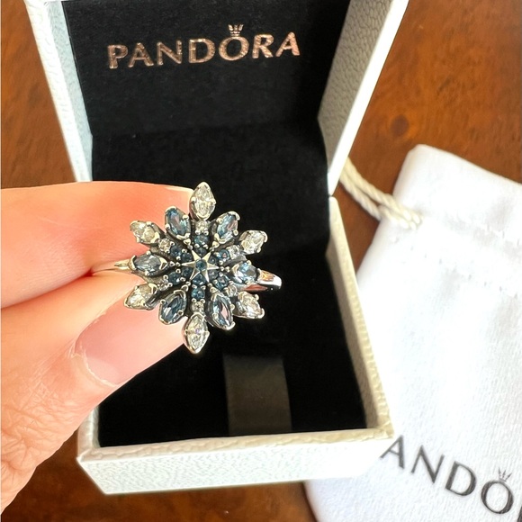 Pandora | Jewelry | Nwt Pandora Blue Snowflake Ring | Poshmark